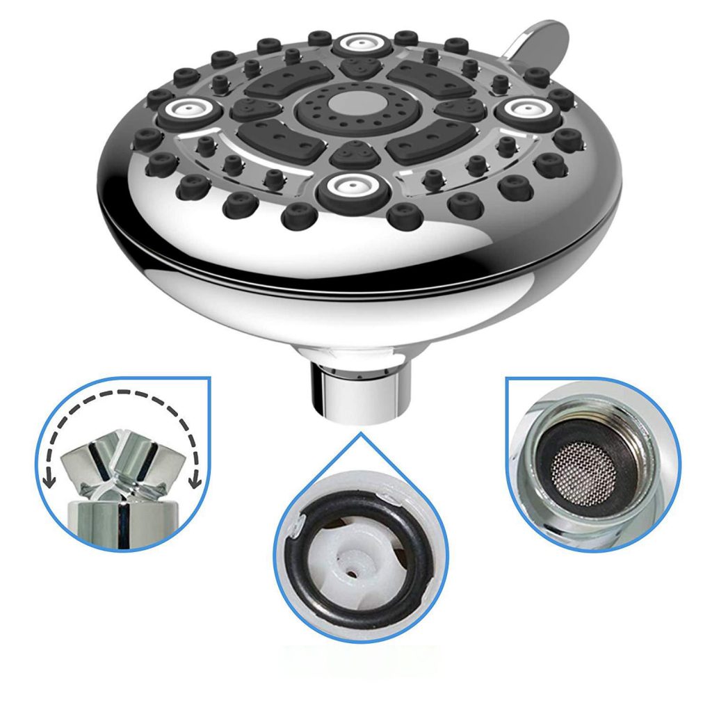High Pressure Shower Head - 6-Function Adjustable Shower Head For Low ...